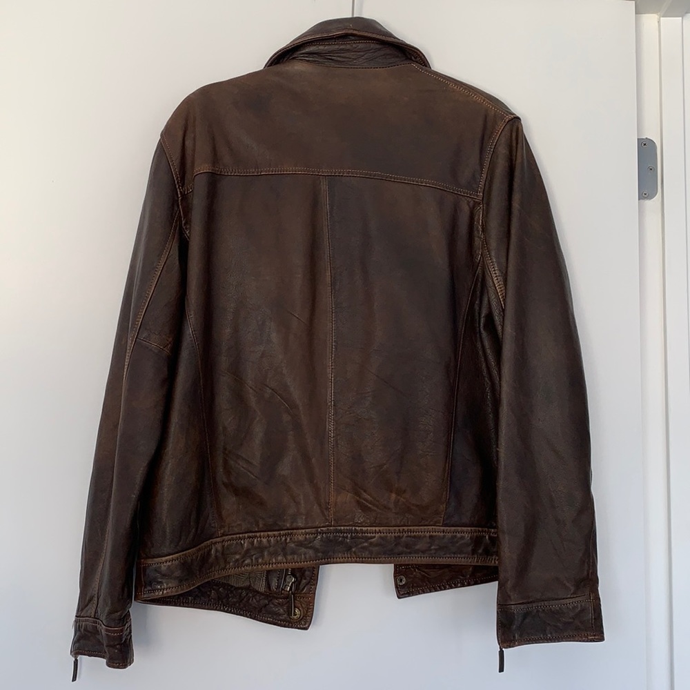 Trapper Cow Nappa Brown Leather Jacket - Gem